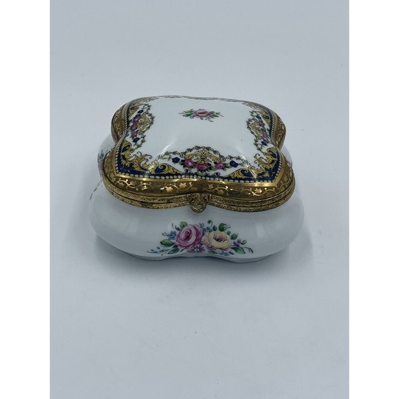 Design | Vintage Porcelain Imperia Limoges France Powder Trinket Box ...